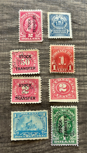 lot of 8 US Revenue Stamp - Stock Transfer VG+++ #905 | eBay