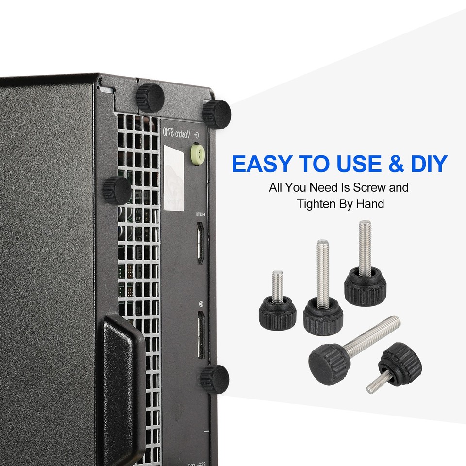 20 Pcs M3 x 10mm Threaded Knurled Thumbscrew Monitor Mount Arm Screws ...