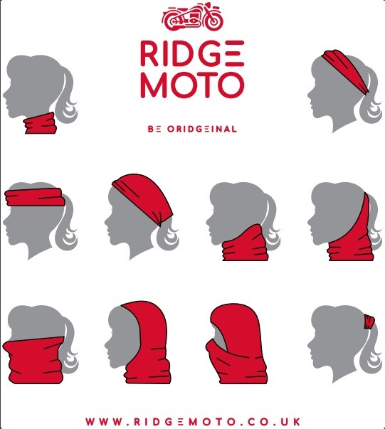RIDGE MOTO Motorcycle Neck Tube Buffer Scarf Bandana Face Mask ...