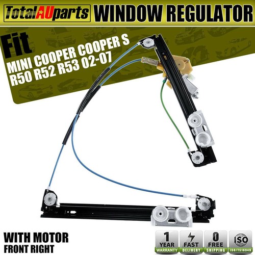 Front Right Window Regulator w/ Motor for Mini Cooper Cooper S R50 R52 ...