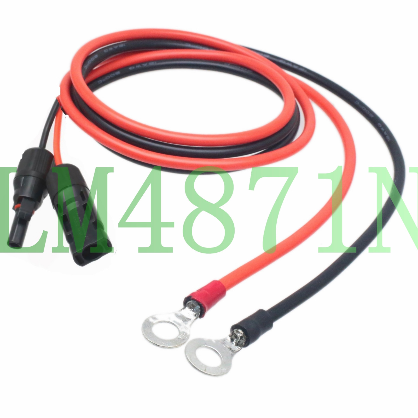 DC Power Generator cable 8mm Ring Lugs to 4mm plug-in 12awg 3FT Fits ...