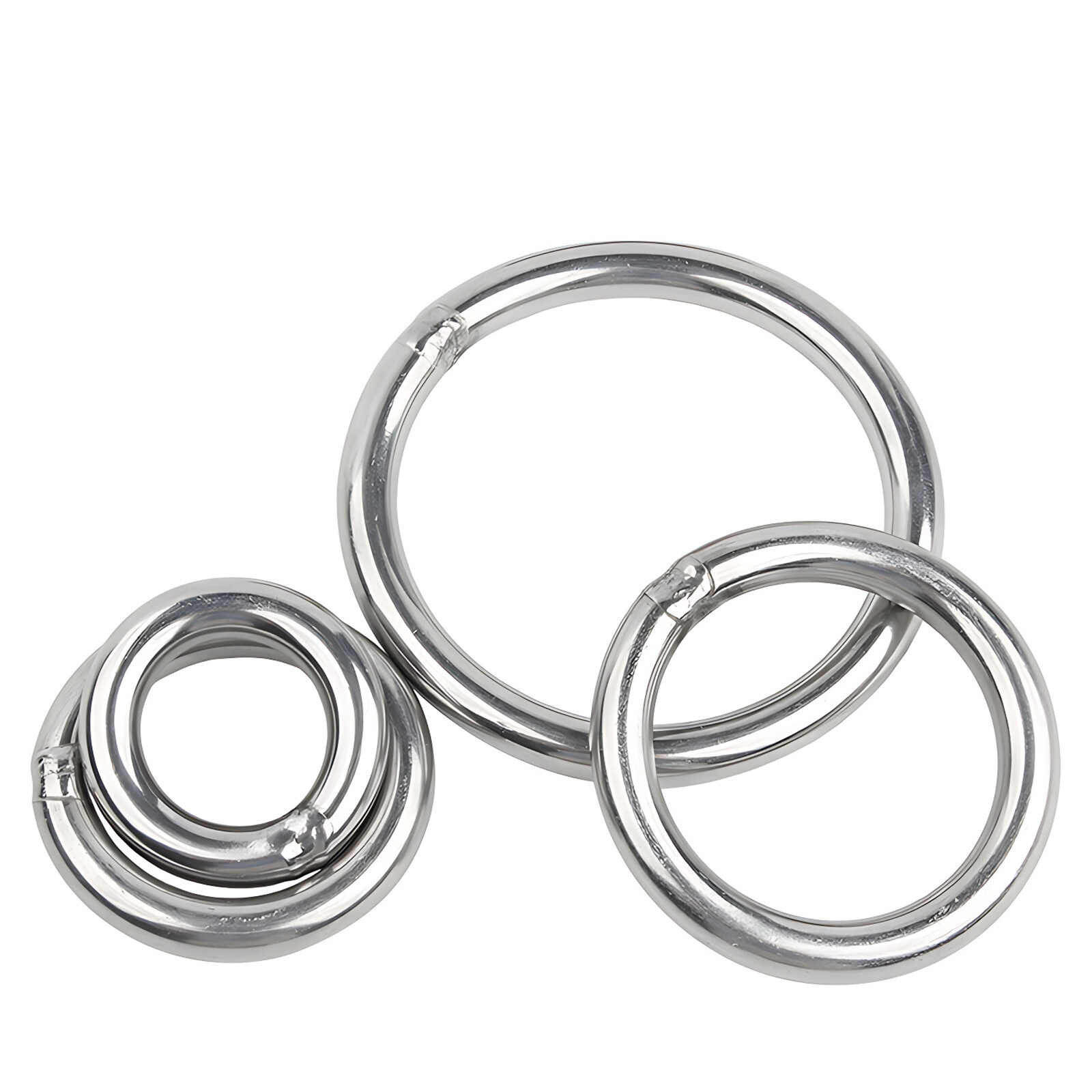A2 Stainless Steel Metal Round O Ring Welded Polished OD 15-350mm M3 M4 ...