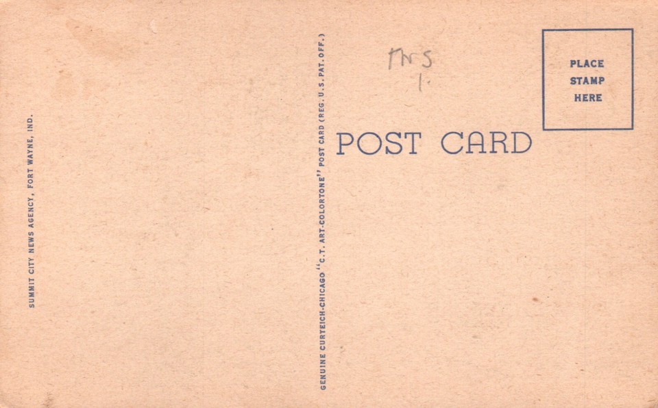 Postcard IN Fort Wayne Lincoln Tower by Night 1931 Unposted Vintage PC ...