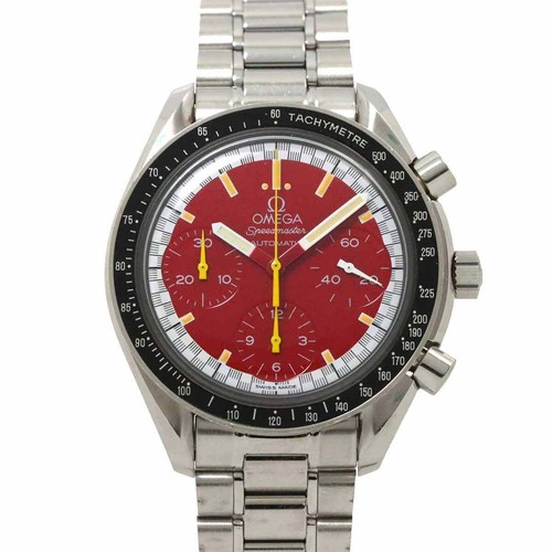 OMEGA Speedmaster Schumacher 3510 61 Automatic Red White Dial Mens ...