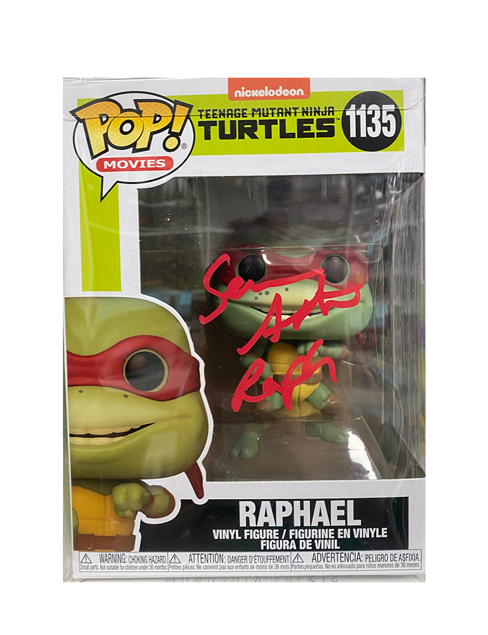 Ninja Turtles Raphael Funko Pop #1135 Signed by Sean Astin Authentic ...