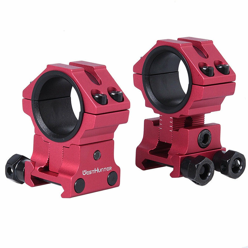 1''/30mm WestHunter High Adjustable Raise Scope Rings 20mm Picatinny ...