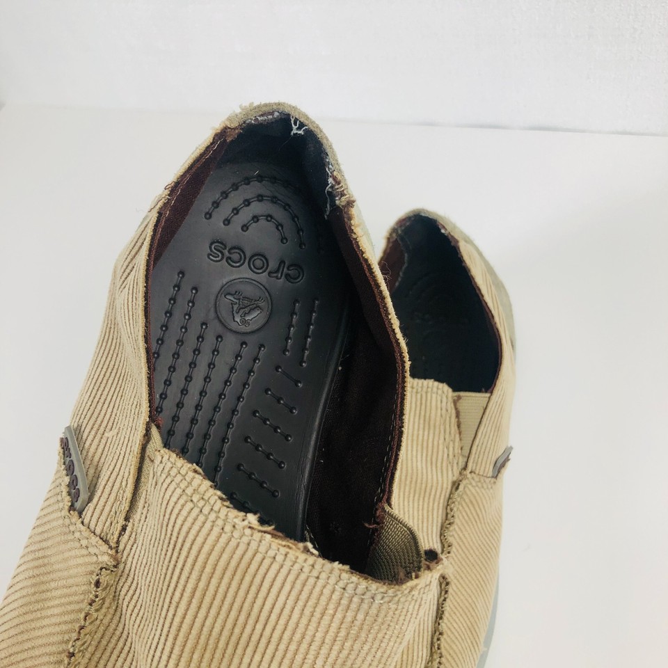 CROCS Santa Cruz Shoes Tan Mens US 9 Corduroy Casual Slip On Loafer | eBay
