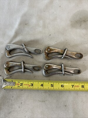 (4) Stainless Steel Pelican Hooks Marine Sailboat Lifeline Rigging Gear ...