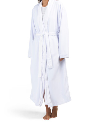 NEW H2 HOME COLLECTION Women White Luxury Spa Robe Microfiber Terry ...
