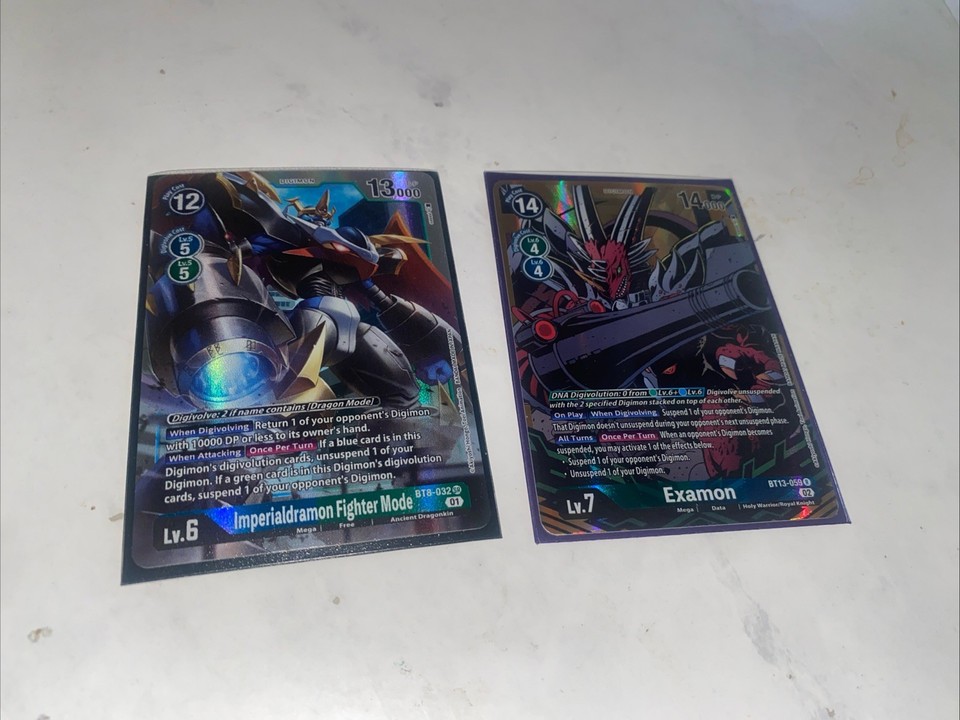 Imperialdramon Fighter Mode BT8-032 SR Digimon Examon BT13-059 Blue Green Deck | eBay