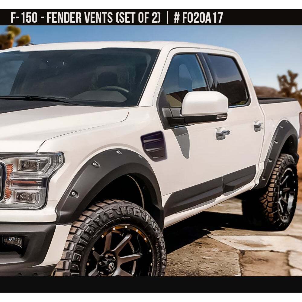 Fits 15-20 Ford F150 Air Design Cut in Functional Front Fender Vents PR ...