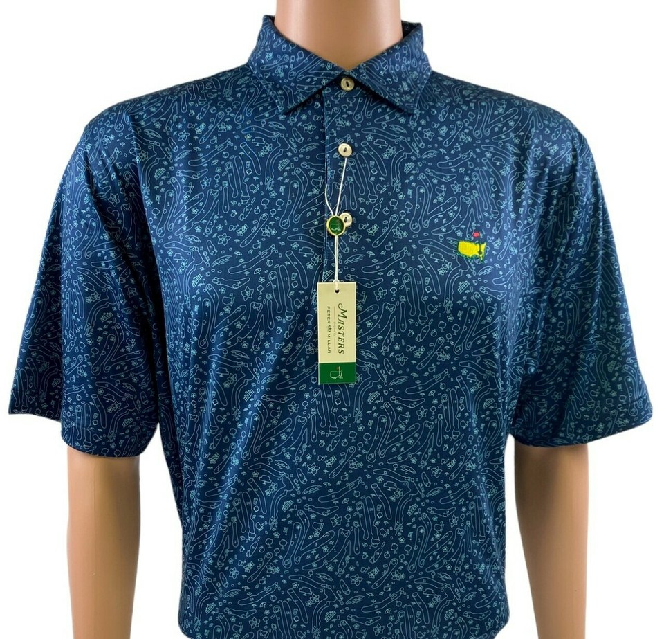 2025 MASTERS by Peter Millar Course Design Performance Tech Golf Polo ...