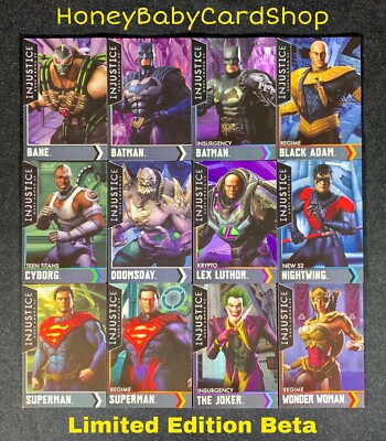 Injustice Arcade Limited Edition Beta Gold Starter Set 12 Cards | eBay
