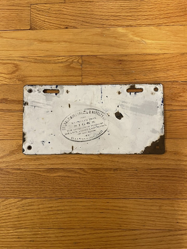 1911 Virginia Porcelain License Plate 2915(Hard To Find) All Original ...