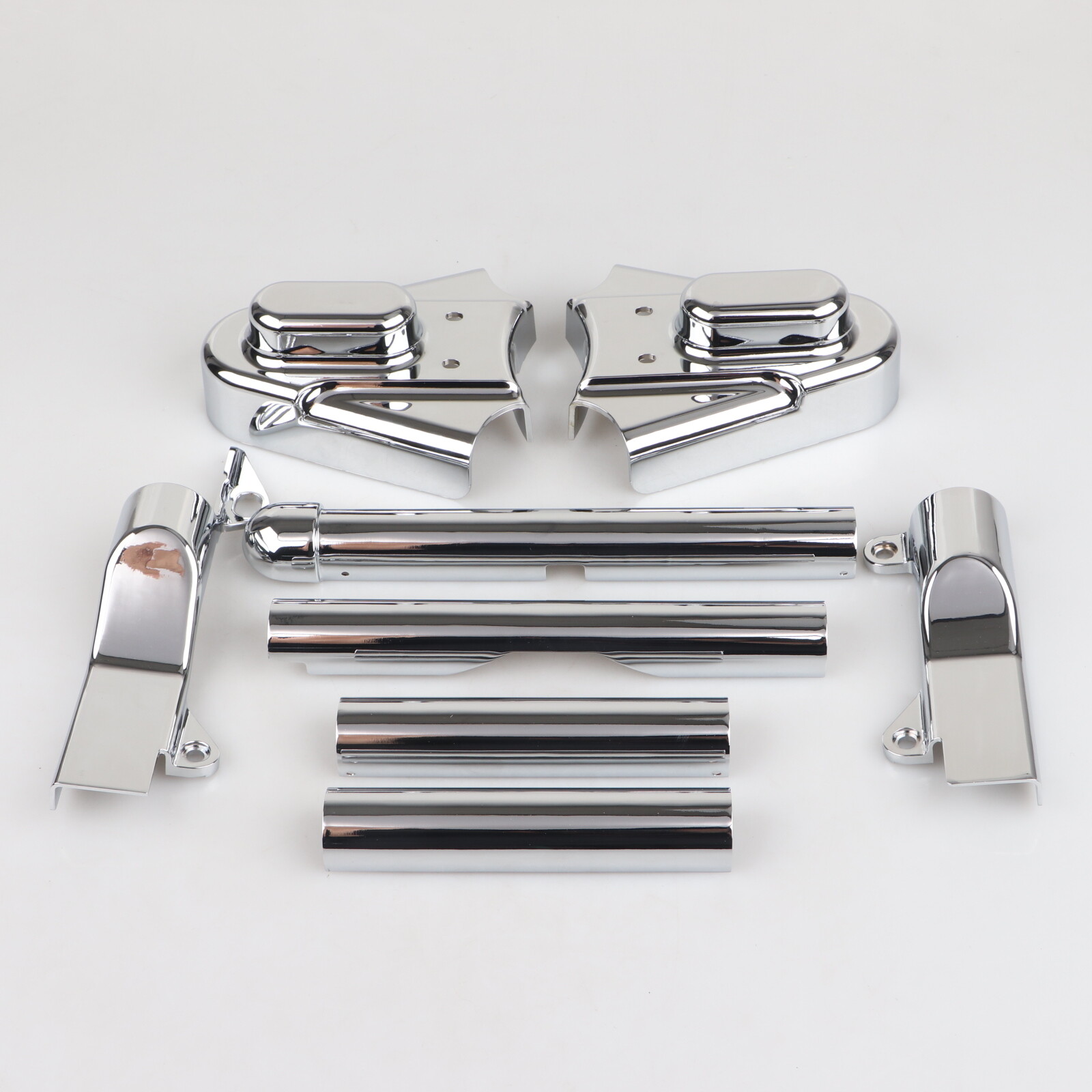 Chrome Swingarm Covers w/ Phantom Axle Cover For Harley Fat Boy ...