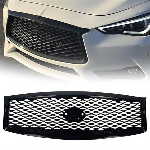 Gloss Black Front Bumper Grille W/ Camera Option For Infiniti Q70 Q70L ...