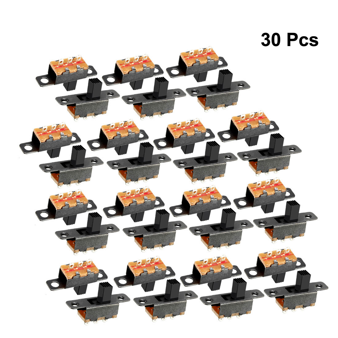 30Pcs 4mm Vertical Slide Switch SPDT 2 Position 3 Terminals PCB Panel ...