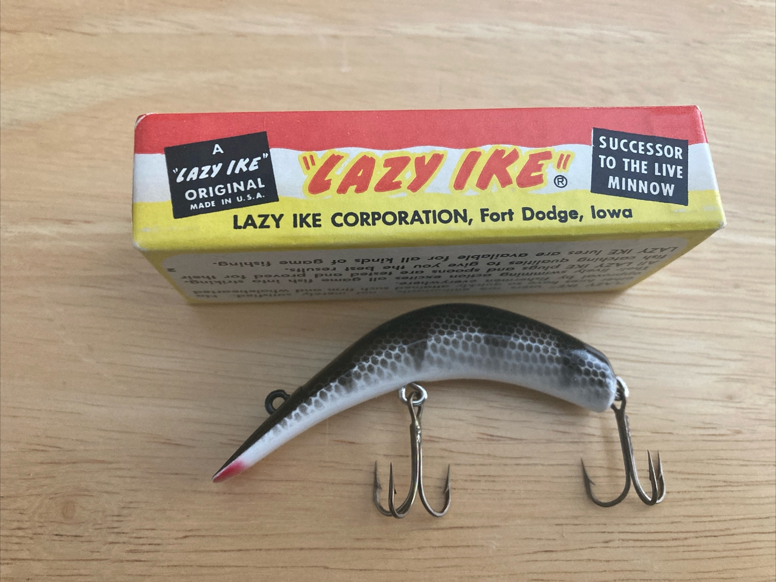 Vintage LAZY IKE lure KL-3 Black Scale (BLS) Lazy Ike w BOX & Paper ...