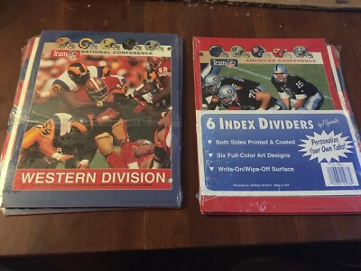 Vintage Sealed 1995 NFL Index Dividers American And National Conference ...