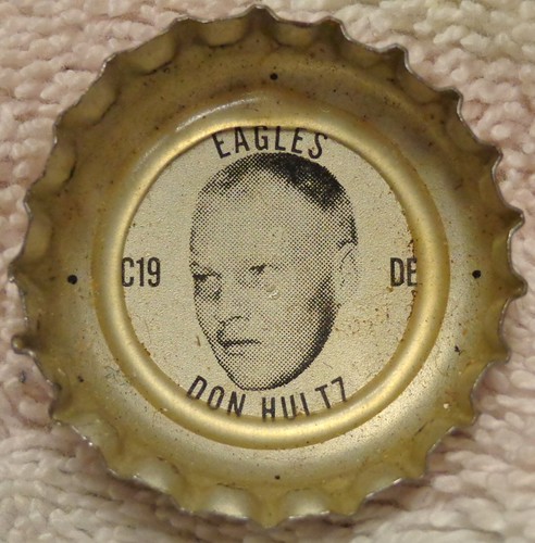1966 Coke NFL Eagles Bottle Cap - Don Hultz - Southern Mississippi ...