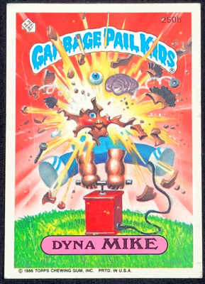 1986 TOPPS GARBAGE PAIL KIDS DYNA MIKE SERIES 4 250B ERROR CARD / MULTI ...