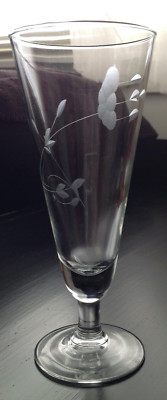 Princess House Heritage Pilsner Glass, 442, etched glass, beer, parfait ...
