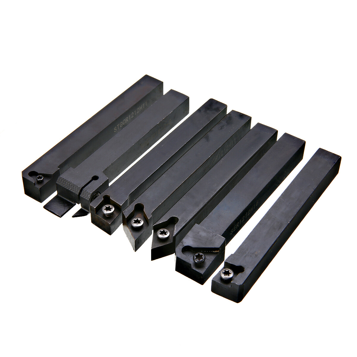 7pcs Set 12x 12mm CNC Lathe Turning Tool Holder W/ DCMT TCMT CCMT ...