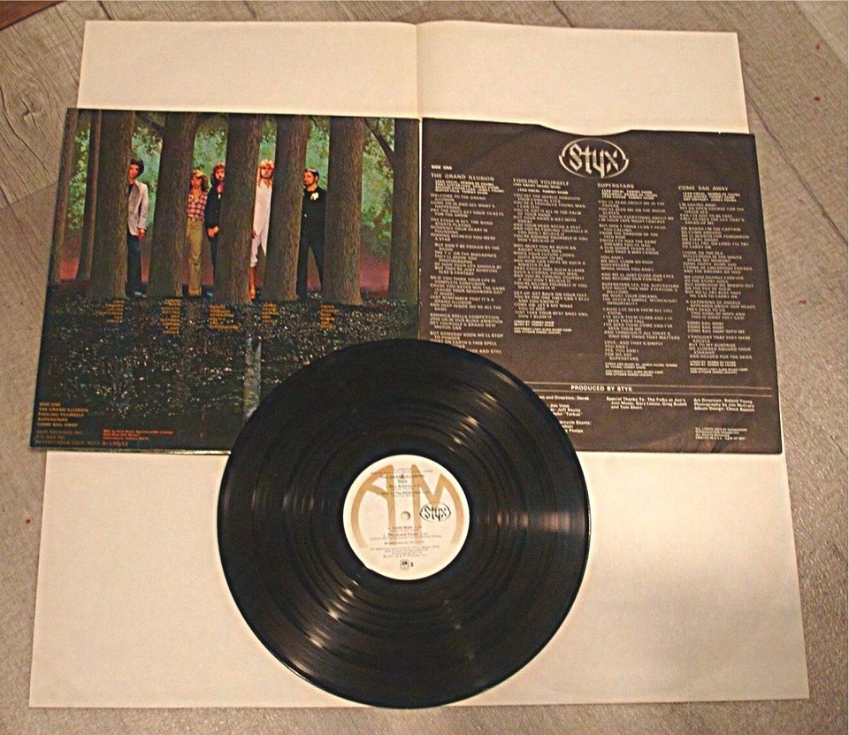 STYX GRAND ILLUSION WITH POSTER 12 VINYL RECORD ALBUM LP A&M SP-4637 ...