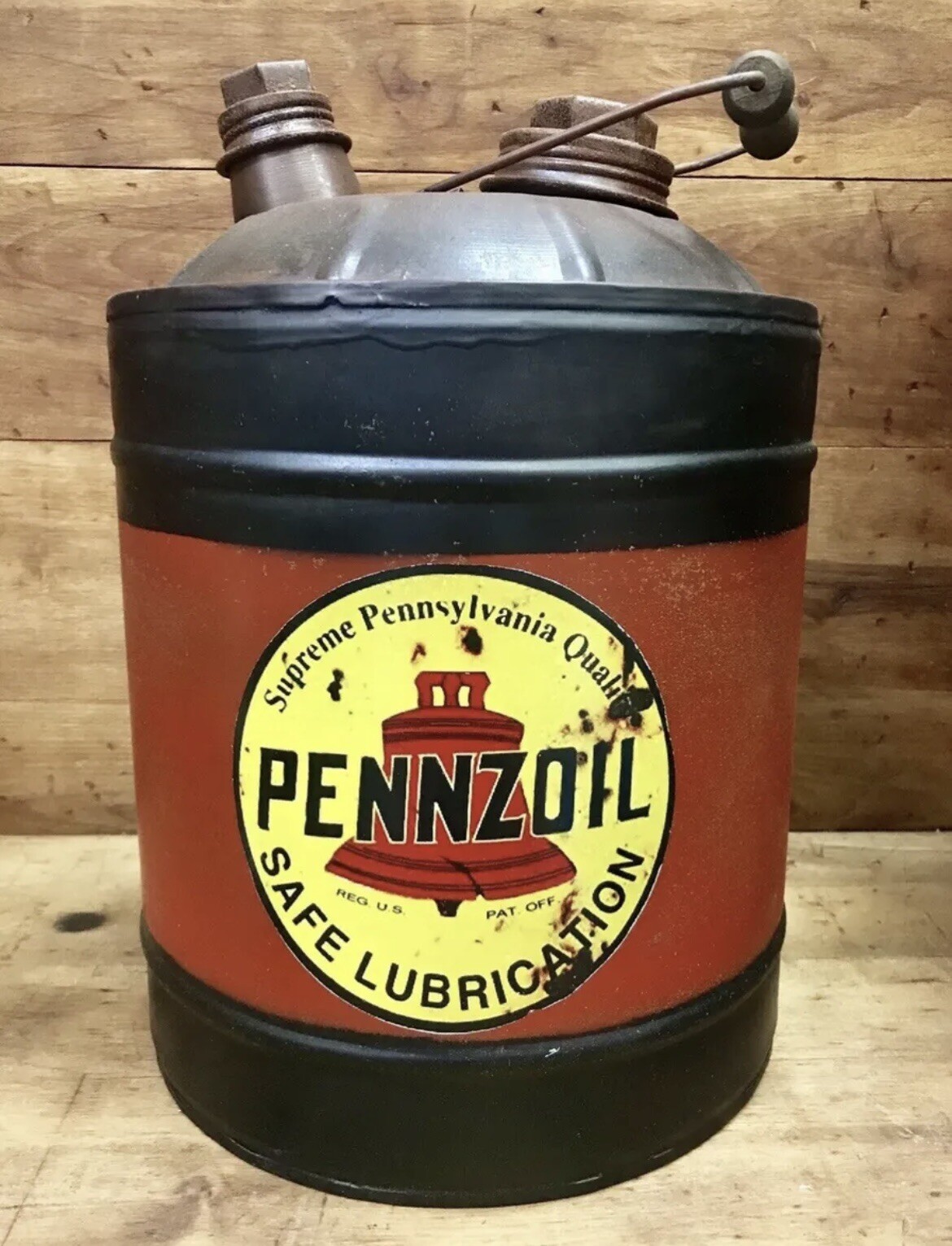 PENNZOIL Safe Lubrication 5 Gallon Metal Oil Filler Can with Spout ...