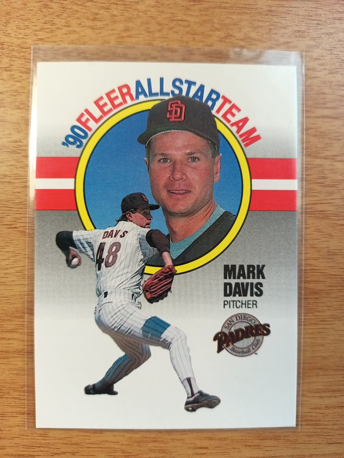 MARK DAVIS 1990 FLEER "ALL-STAR TEAM" INSERT BASEBALL CARD-#3-PADRES ⚾⚾ ...