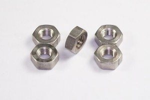 Lot of 5 MS35650-3254 MIL Hex Nut 1/4"-28 7/16" W 3/16" T Passivated ...