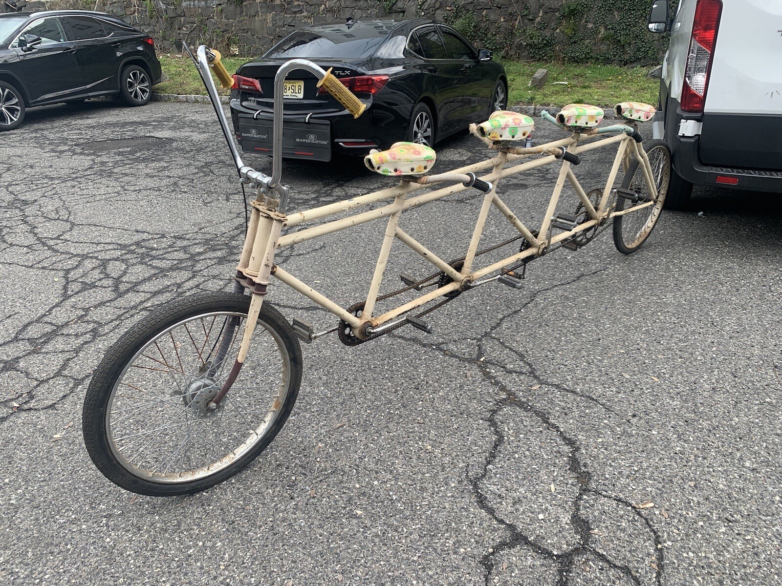QUAD TRIPLET TANDEM BICYCLE SUPER RARE 1950 Skip Tooth RARE QUAD BIKE ...