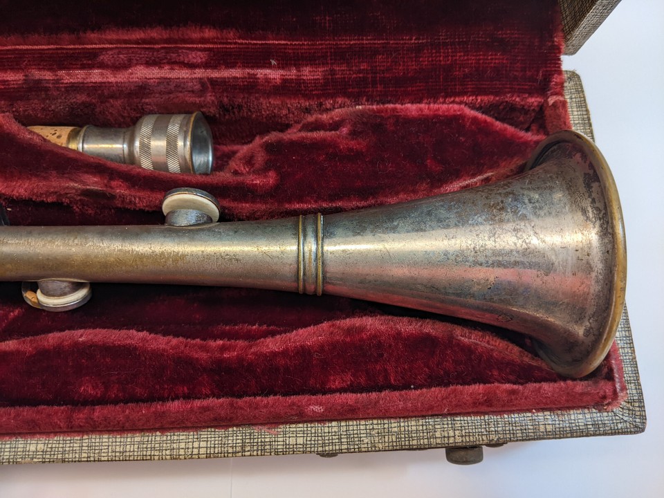 Vintage Easy Play Metal Clarinet American Musical Band Instrument Case ...
