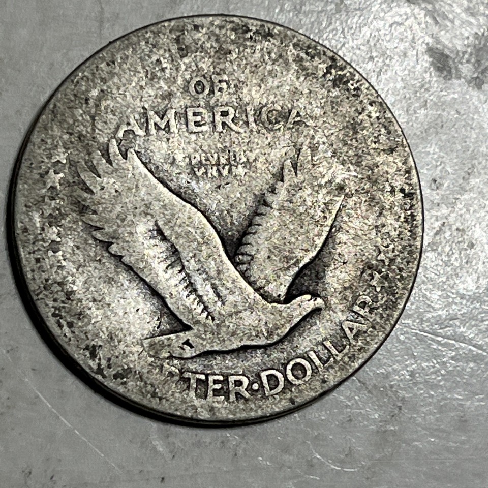 1917 D Type 1 Standing Liberty Silver Quarter SLQ 25c Denver Mint No ...