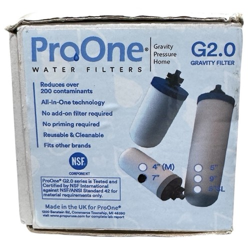 ProOne Replacement Filter 7” G2.0 Gravity Filter Reduces Over 200 ...