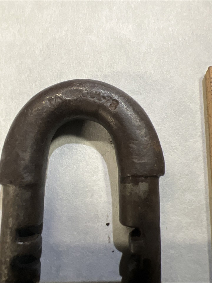 1878 STAR LOCK WORKS Cast Iron Padlock w/ Original Key – Antique Rare ...