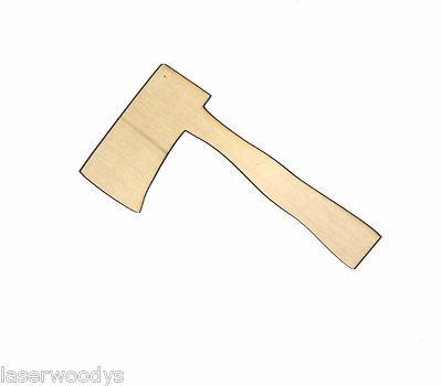 Hatchet Axe Unfinished Flat Wood Shape Cut Out H564 Variety Sizes ...