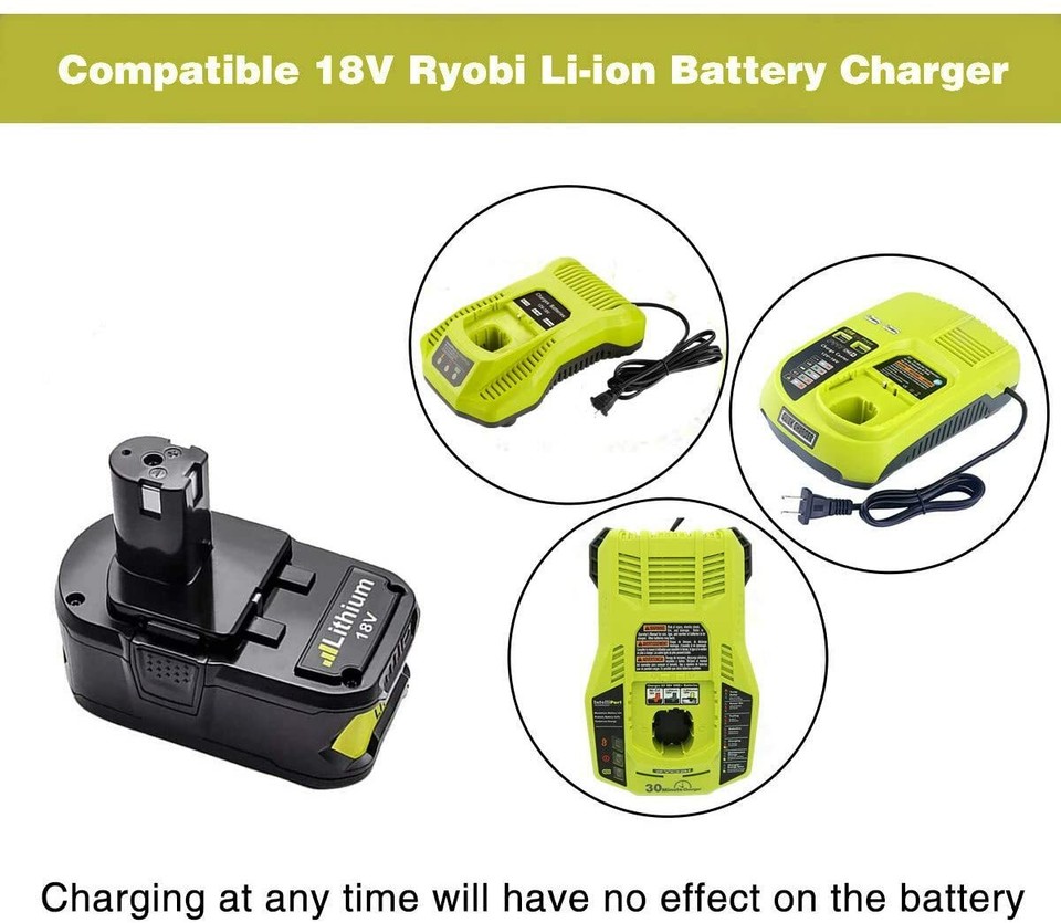 2/4PACK Replacement for Ryobi 18V Lithium Battery P102 P103 P105 P107 ...