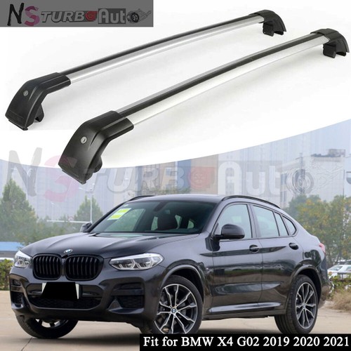 Fits for BMW X4 G02 2019-2021 2022-2024 Crossbar Roof Rail Racks Cross ...