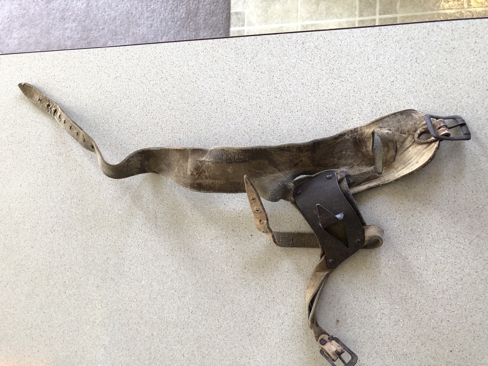 Vintage CORN SHUCKING HUSKING HOOK Tool Leather Wrist Strap Shenandoah ...