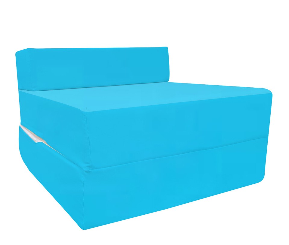 Fold Out Single Chair Z Bed Sofa Guest Futon Chair Bed Lounger Mattress ...