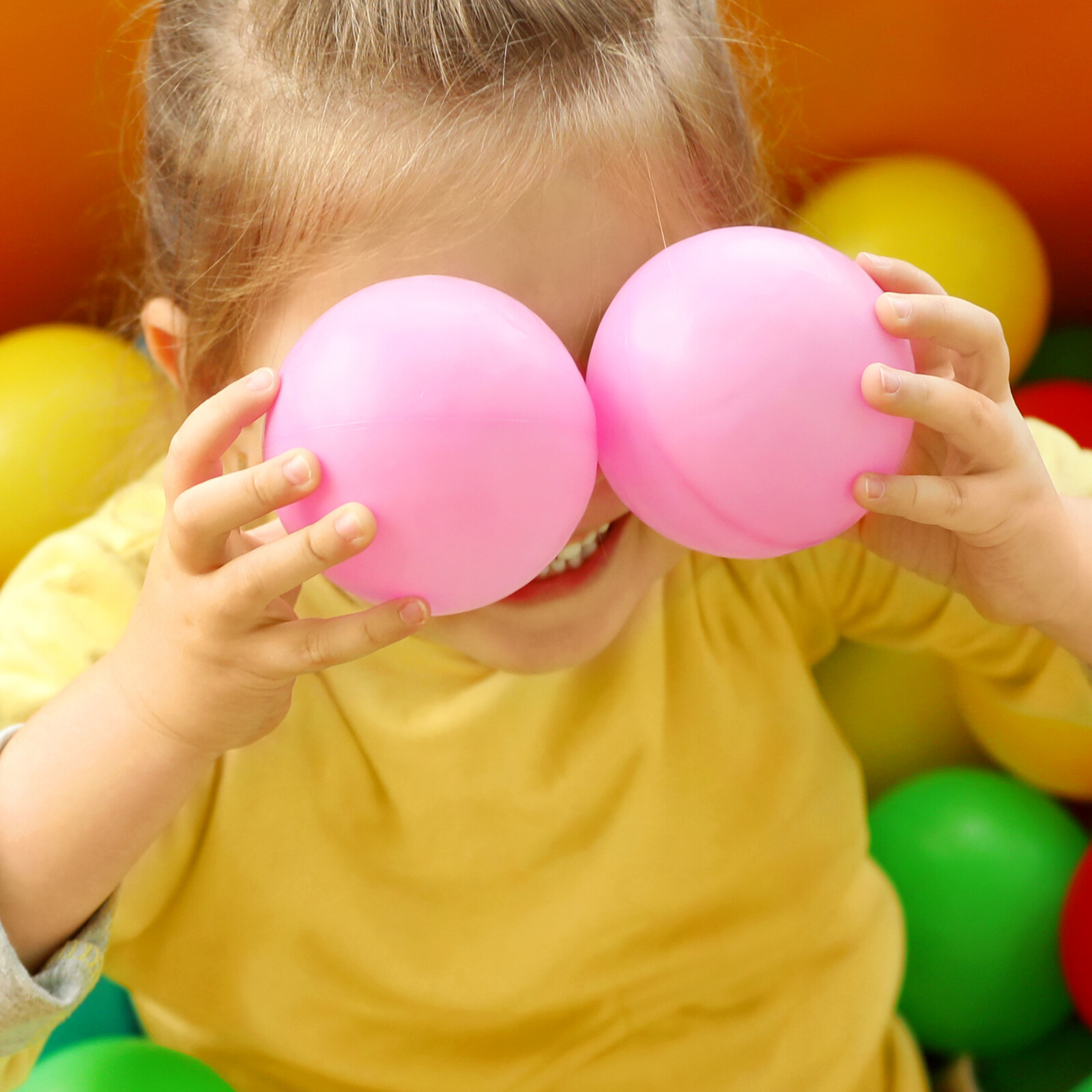 Plastic Balls for Children 100 Ball Pits Kids Pink & Baby Pink Toys ...