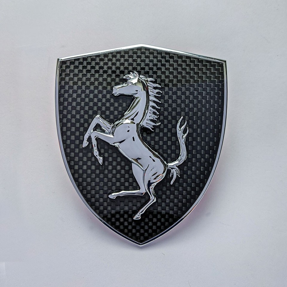 Ferrari Roma &Spider Carbon Fiber Fender Shield & Front Bonnect Badge ...