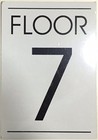 FLOOR SEVEN (7) SIGN (WHITE)-REF24-1027 | eBay
