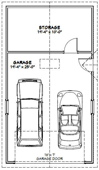 20x36 2-Car Garage --1,128 sq ft -- PDF Floor Plan -- Model 10A | eBay