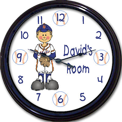 NY Mets MLB Baseball Citi Field Wright Personalized Wall Clock Custom ...