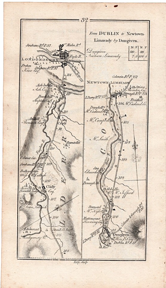 Taylor Skinner Ireland Map Cookstown Dungivven Claudy Londonderry ...