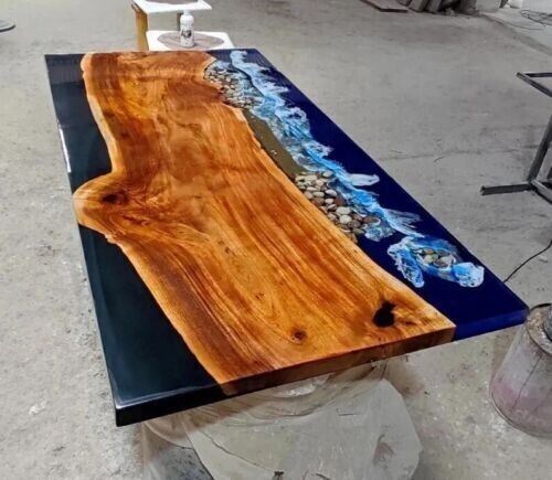 183cm x 91.4cm Époxy Dîner Table Top / Époxy en Bois Handmade Décor ...