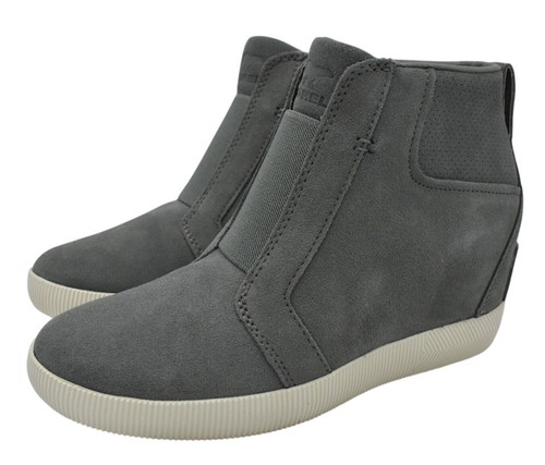Sorel Womens 7 Out N About Pull On Wedge Quarry Waterproof Suede ...