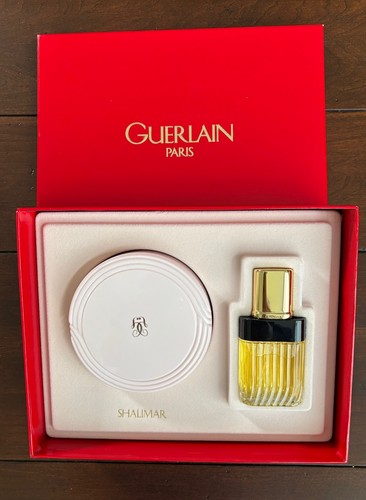 VINTAGE NEW Guerlain Shalimar Box Set Perfume & Dusting Powder FREE ...